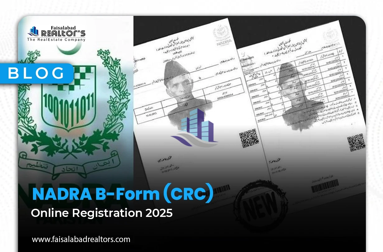 NADRA B-Form (CRC) Online Registration 2025 | Faisalabad Realtors
